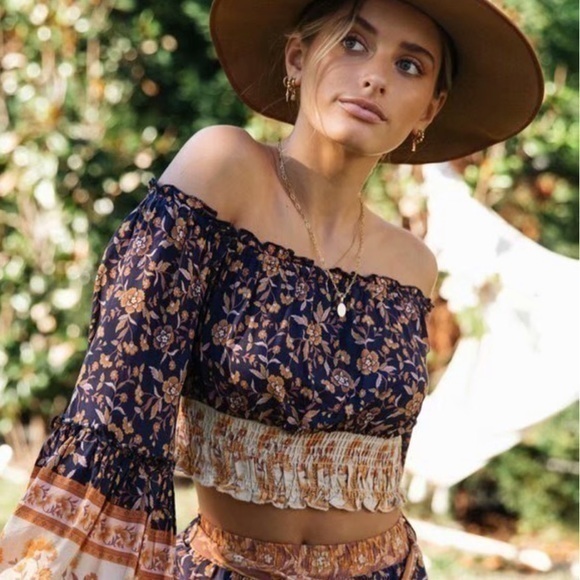 Haute Ellie | Tops | Tabitha Bell Sleeve Boho Crop Top | Poshmark